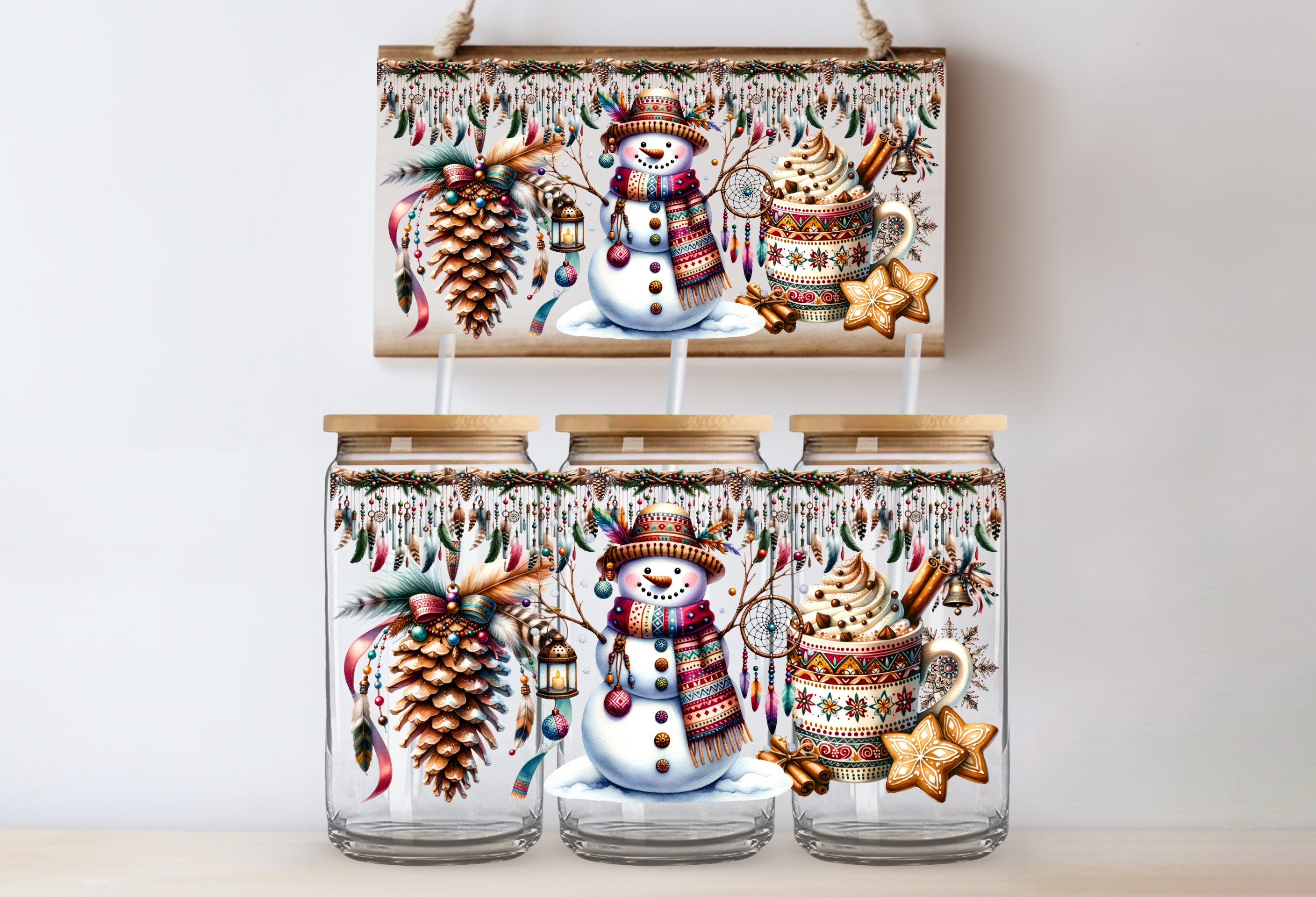 "Snowman" Uv-Transfer – Purple Skin DTF Transfers