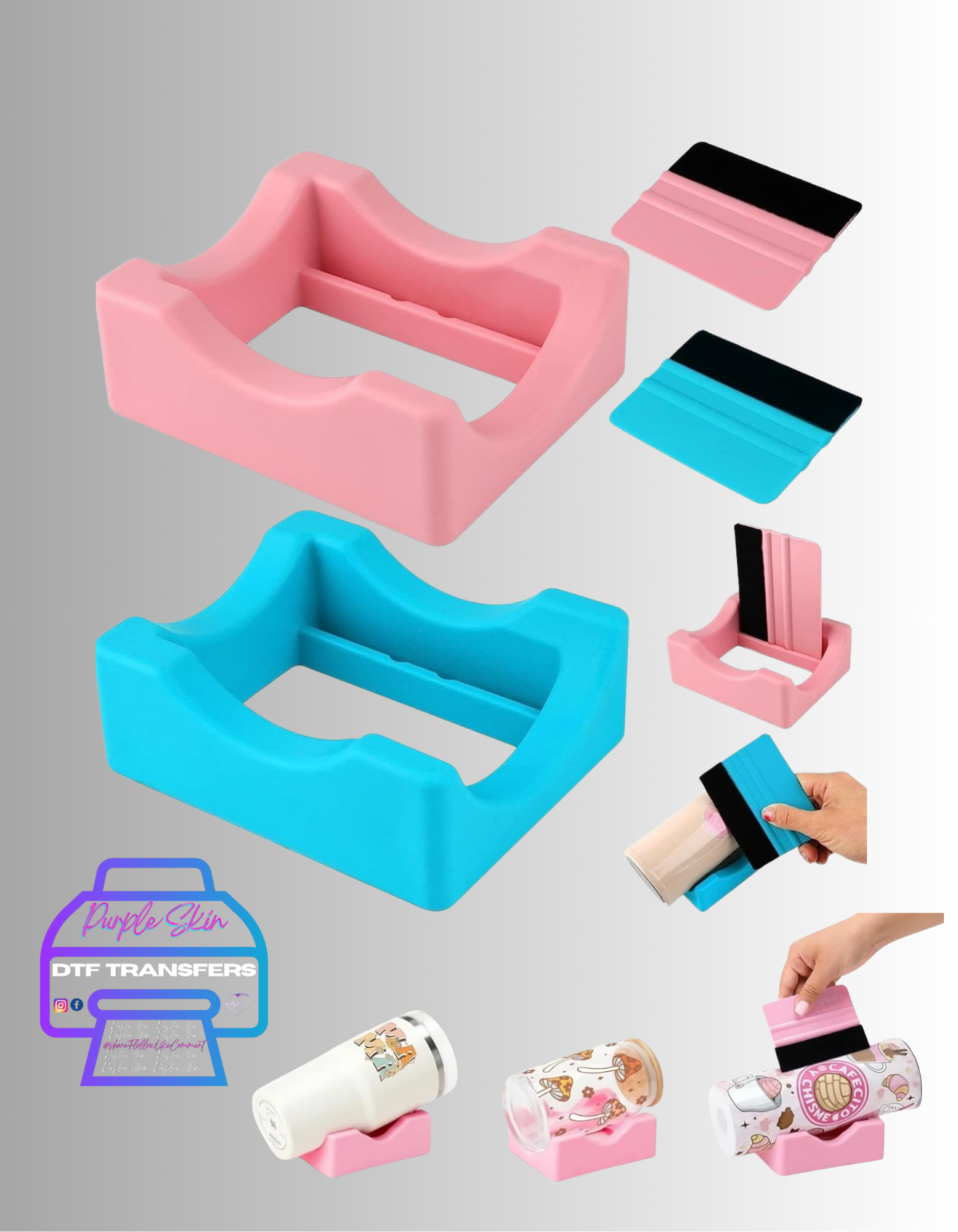 Cup Cradle For Tumblers – Purple Skin DTF Transfers